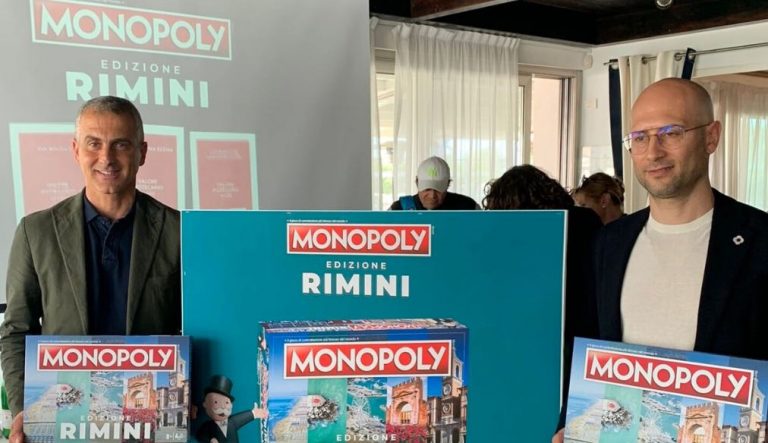 Monopoly board dedicated to Rimini in Italy